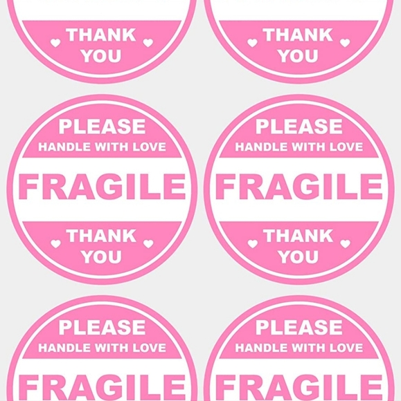 Office | 10 Count Pink Fragile Stickers | Poshmark